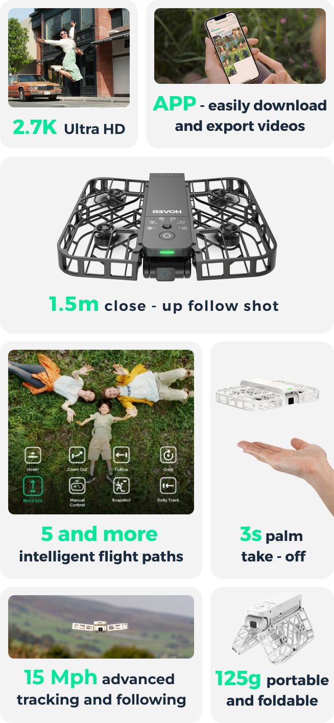 HOVERAir X1 Pocket-Sized Self-Flying Camera Drone Global Store ...